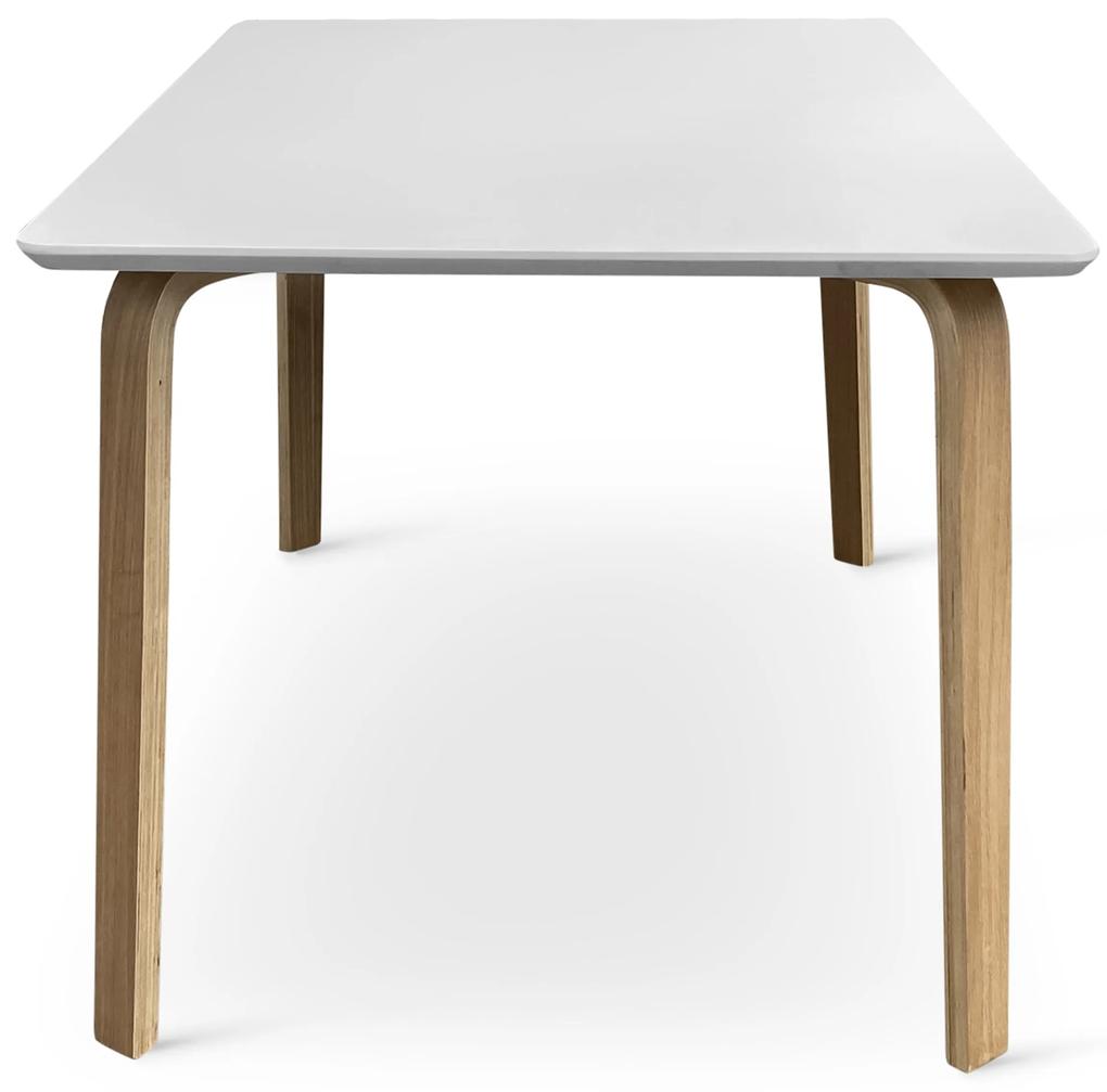 Dřevěný jídelní stůl Zaha s bílou deskou 150x90 cm - 2. jakost