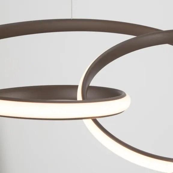 LED lustr Menton 52 Hnědá