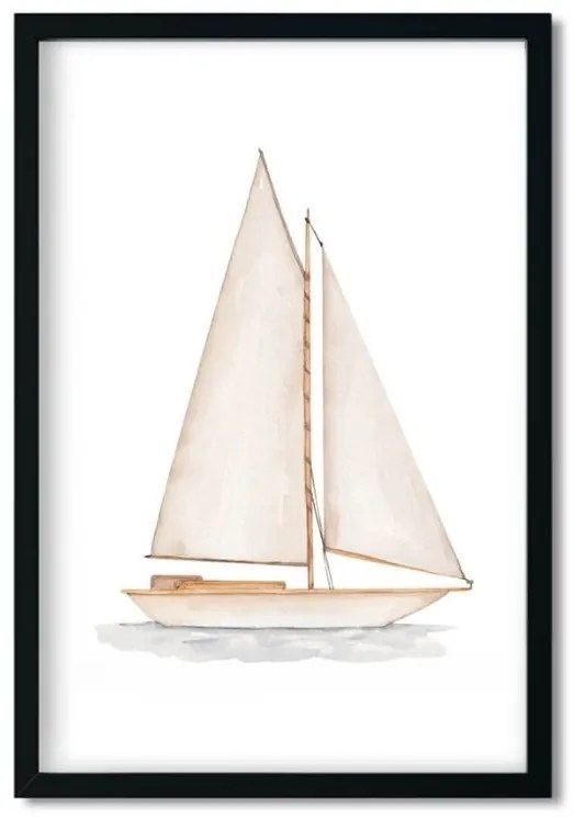 Plakát na stěnu do dětského pokoje JACHTA Zvolte rozměr: 50 x 70 cm