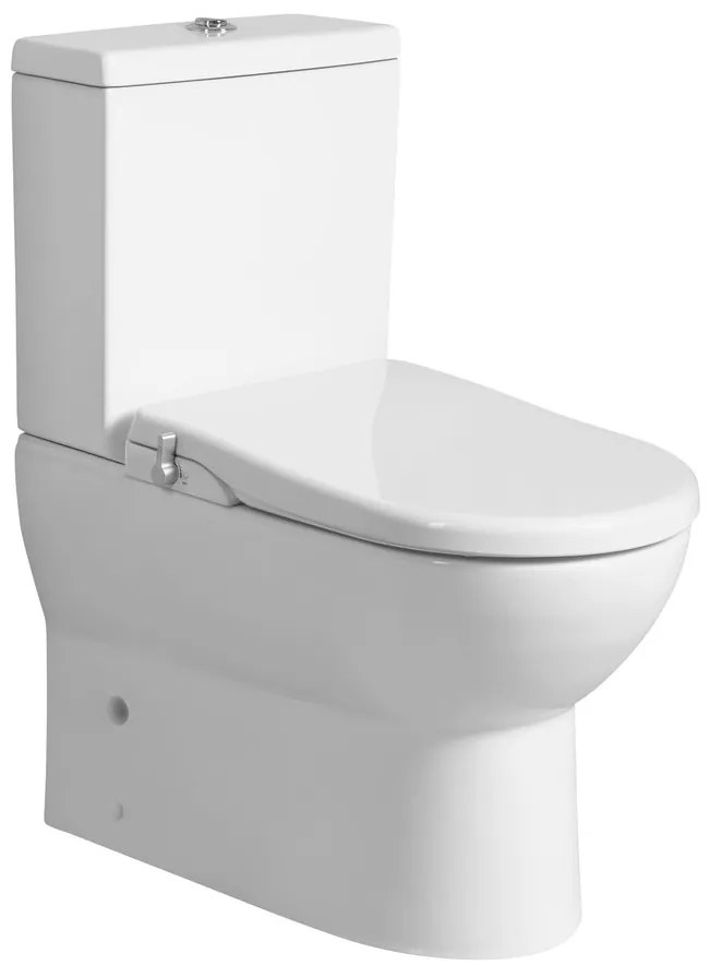 Sapho JALTA WC kombi, Rimless, s elektronickým bidetem CLEAN STAR, spodní/zadní odpad, bílá LB402-1