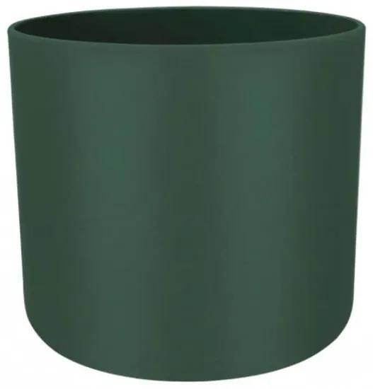 Plastový obal na květináč elho B.FOR SOFT, průměr 18 cm, tmavě zelený