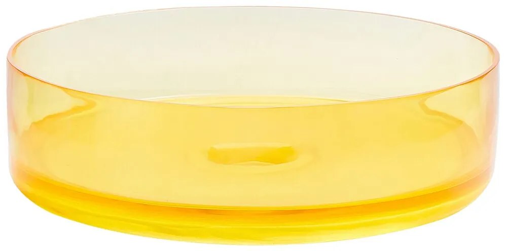 Kulaté umyvadlo ⌀ 36 cm žluté TOLOSA Beliani