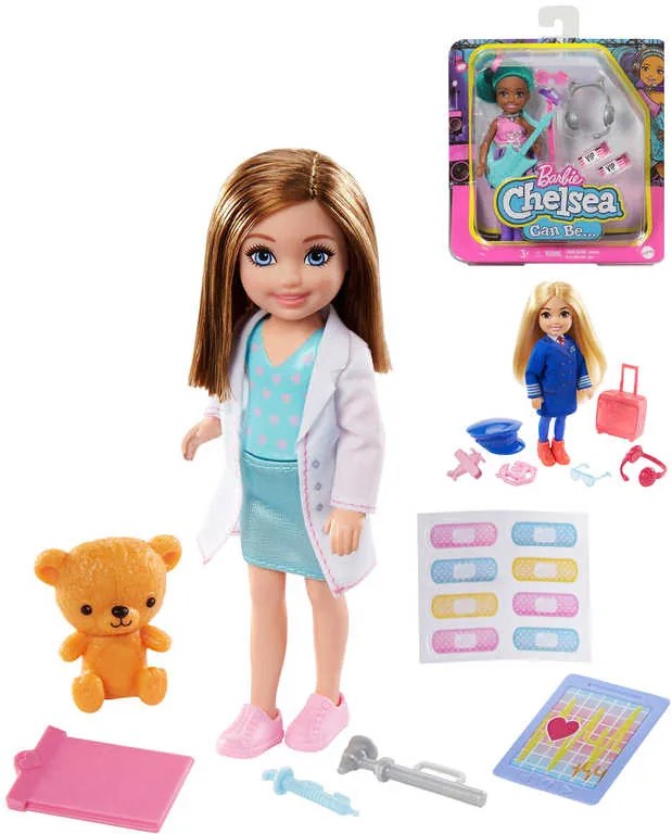 MATTEL BRB Barbie Chelsea povolání set panenka s doplňky 5 druhů 25gtn86