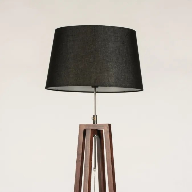 Stojací designová lampa Paola Black and Dark Brown