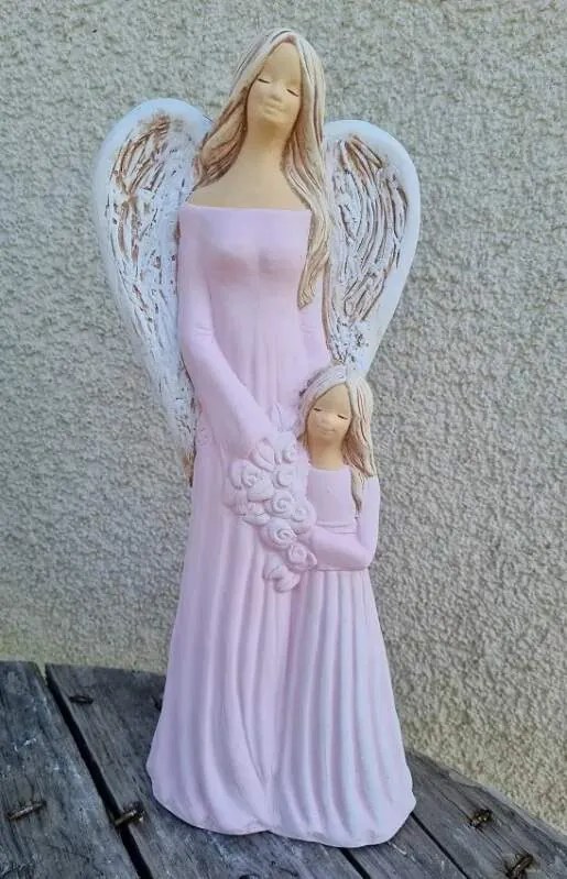 Andělka SÁRA s holčičkou, růžová