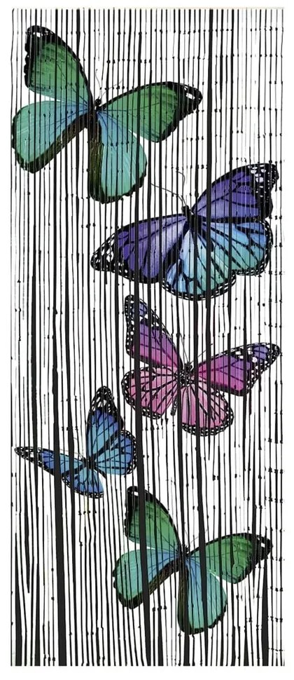 Bambusový závěs do dveří 200x90 cm Butterflies - Maximex