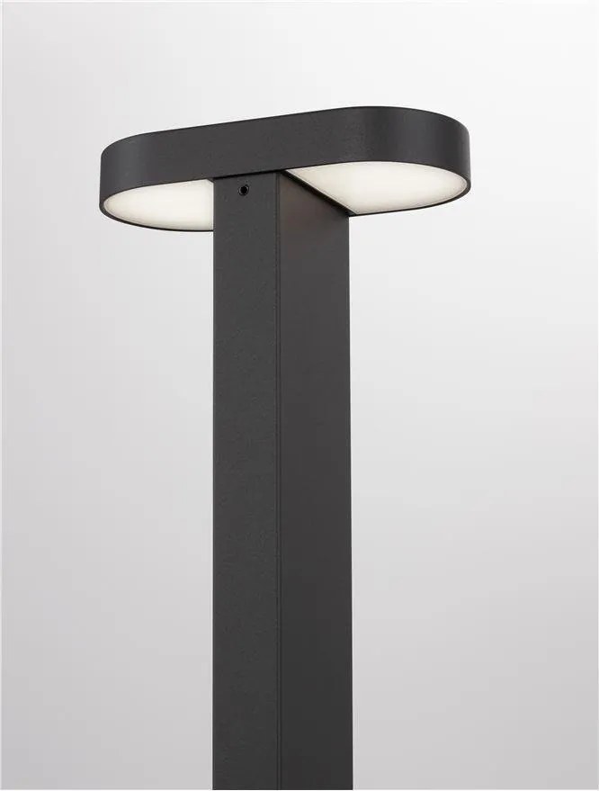 NV 9002867 Venkovní sloupkové svítidlo OFIR černý hliník a akryl LED 10.3W 3000K 220-240V 92st. IP54 - NOVA LUCE