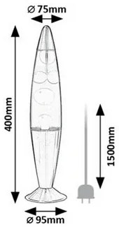 Rabalux 76106 dekorativní lávová stolní LED lampa Lollipop3, fialová