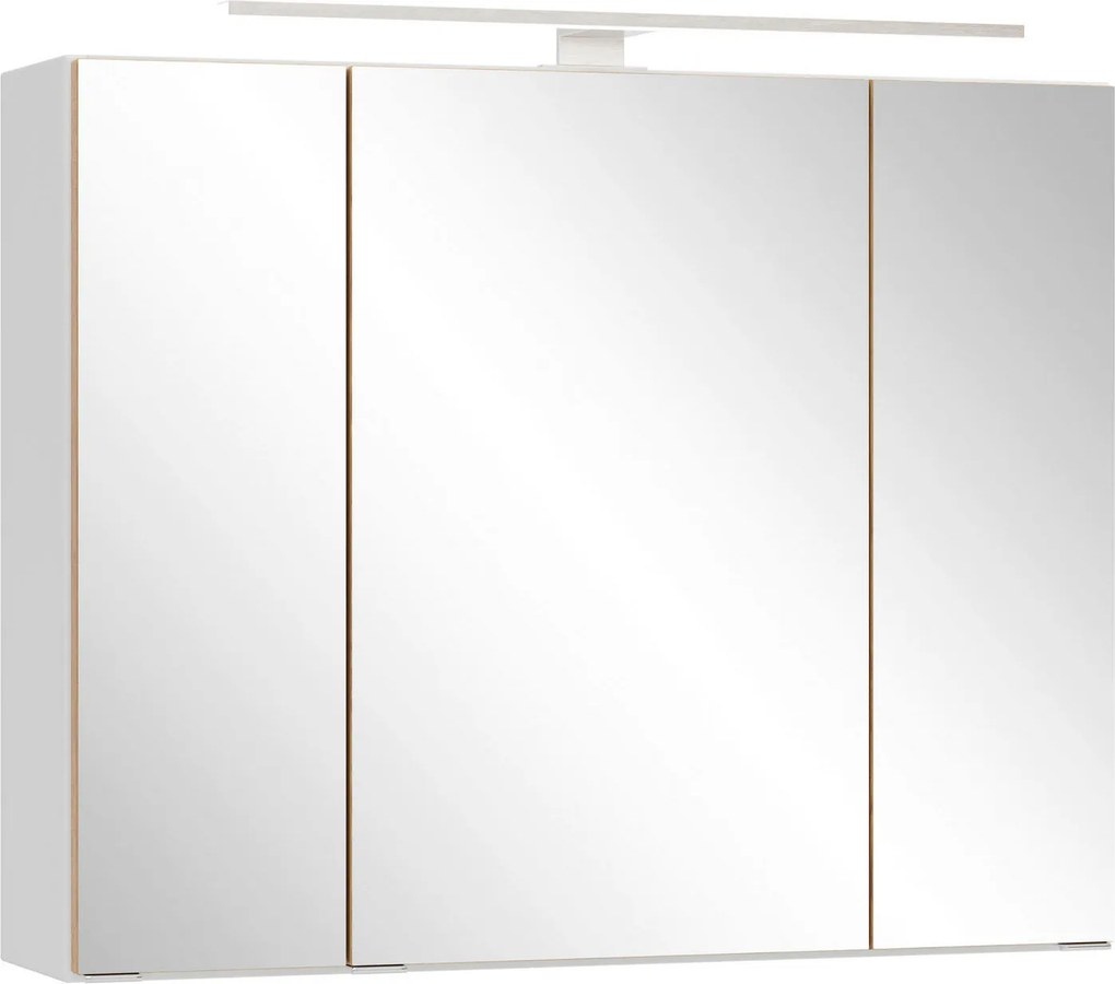 XXXLutz ZRCADLOVÁ SKŘÍŇKA, divoký dub, bílá, 80/64/20 cm Held - Online Only koupelnové skříňky - 000307021204
