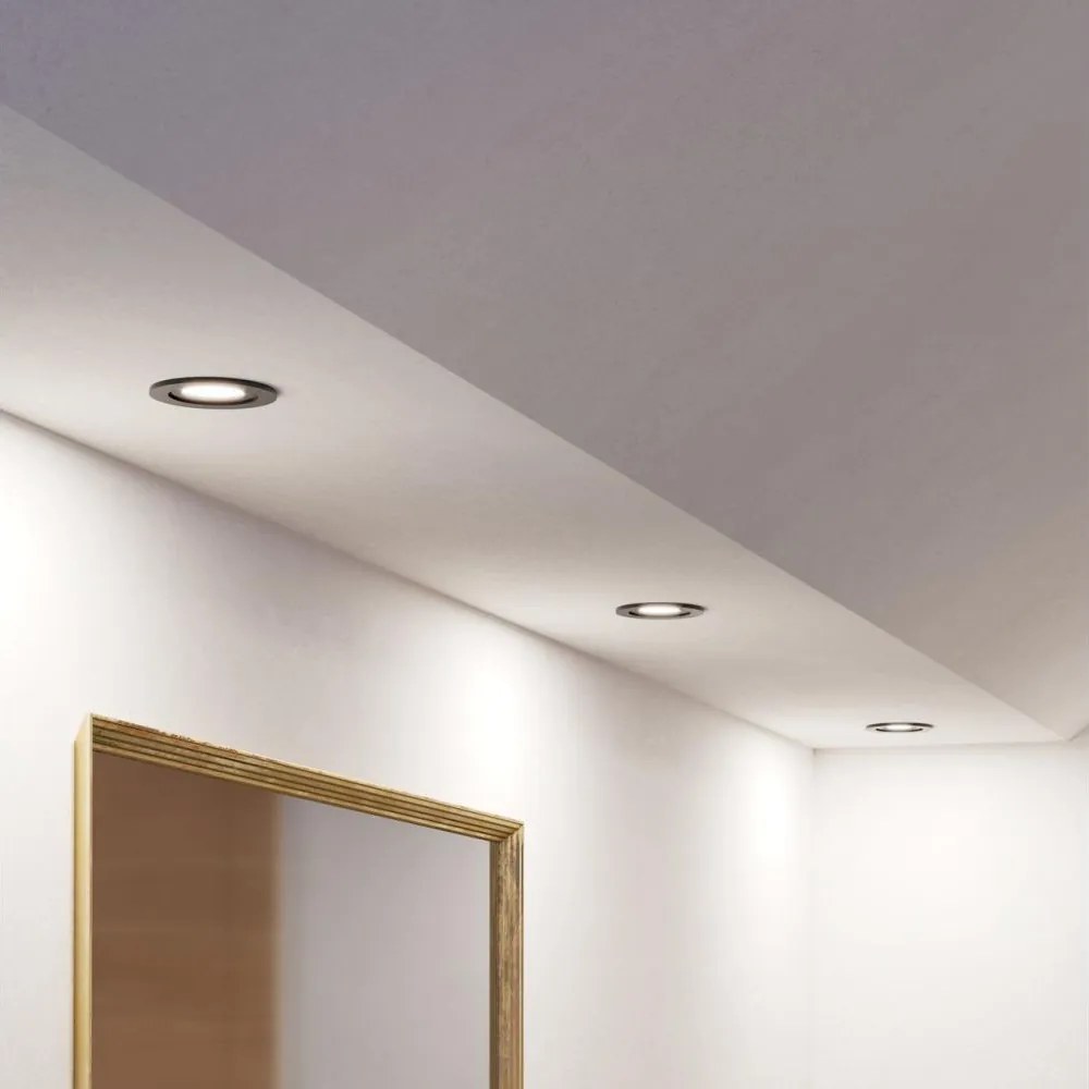 Eglo 902237 -SADA 3xLED Kou. podh. svítidlo BARRANCO 1xGU10/4,5W/230V IP44 černá