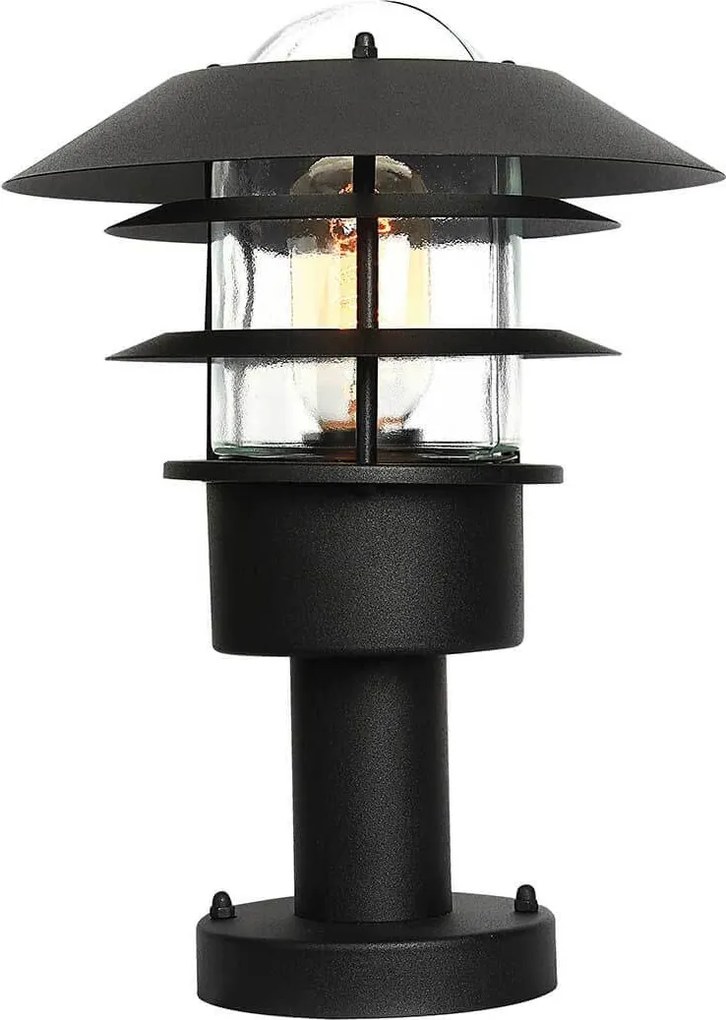 Nízká venkovní lampa na zahradu Elstead HELSINGOR/černá