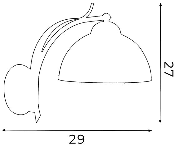 Nástěnné svítidlo KORFU 1xE27/60W/230V