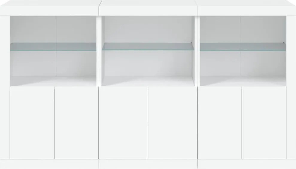 Příborník s LED osvětlením bílý 181,5 x 37 x 100 cm 3209149