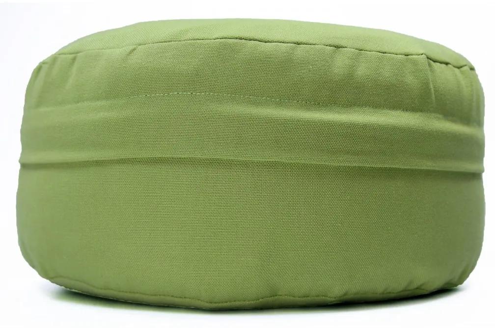 S radostí - vlastní výroba Pohankový sedák jednobarevný - pistáciově zelený Velikost: ∅30 x v12 cm