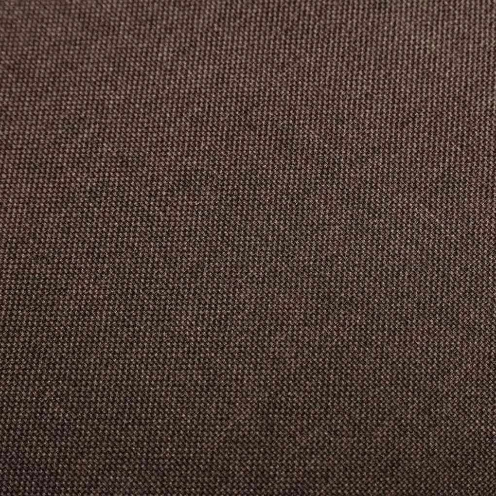 Barové židle 2 ks hnědé textil 289370