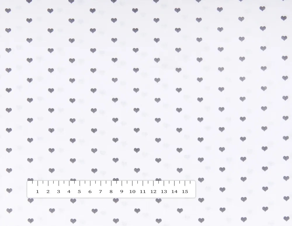 Biante Bavlněný čtvercový ubrus Sandra SA-265 Tmavě šedá srdíčka na bílém 40x40 cm