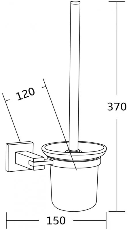Mexen příslušenství, VANY držák na wc kartáč, zlatá, 7020950-50