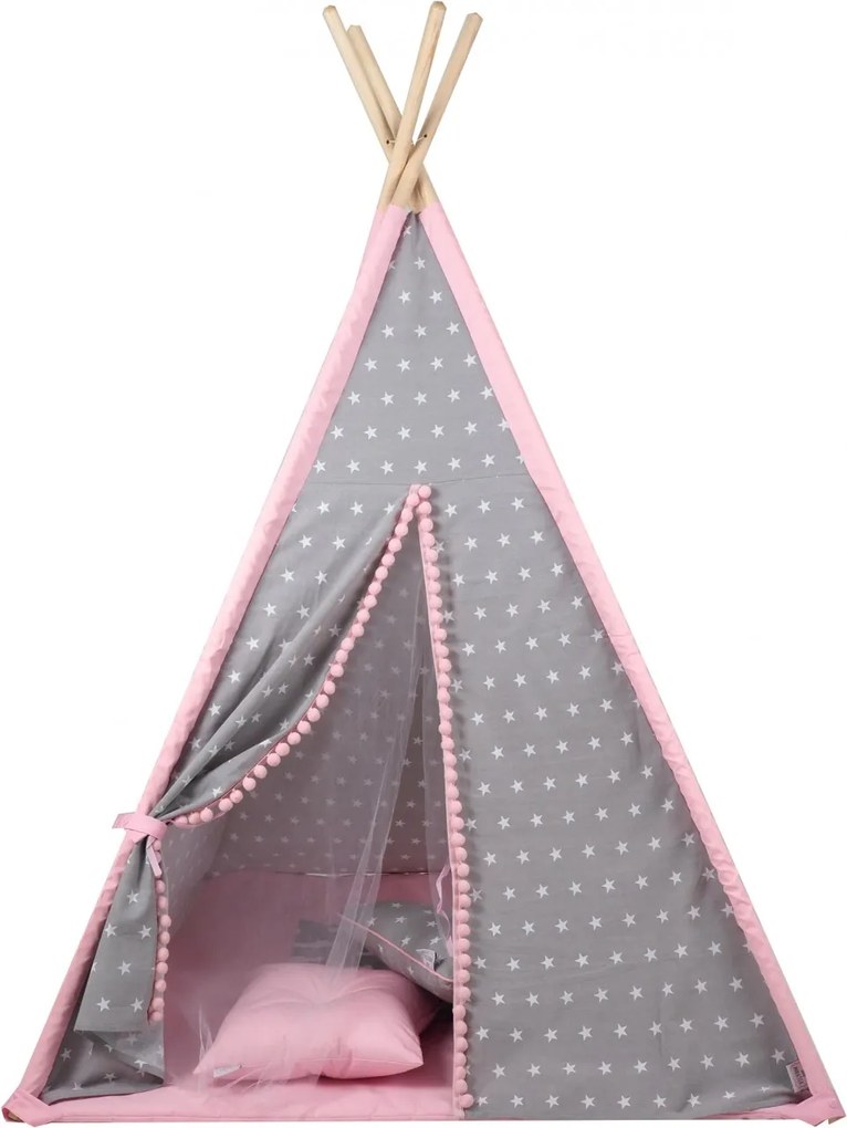 Vigvam design Teepee Stars Pink - PĚTIÚHELNÍKOVÉ BEZ DOPLŇKŮ