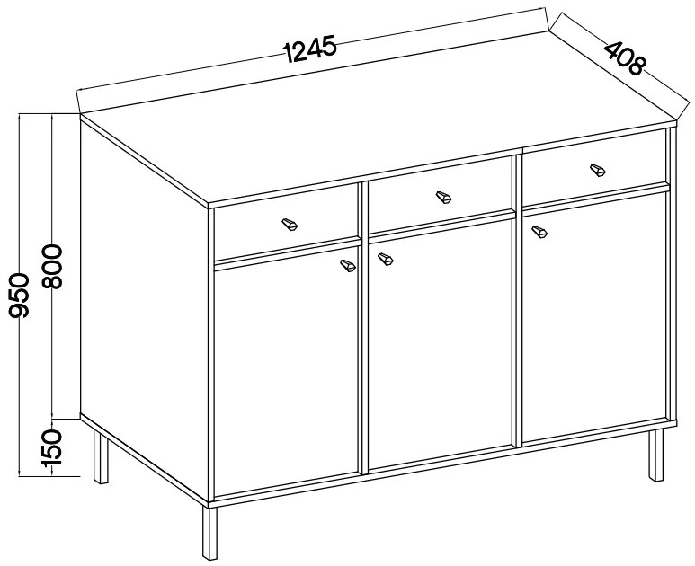 FALCO Komoda Taya 827 2 pískově béžová