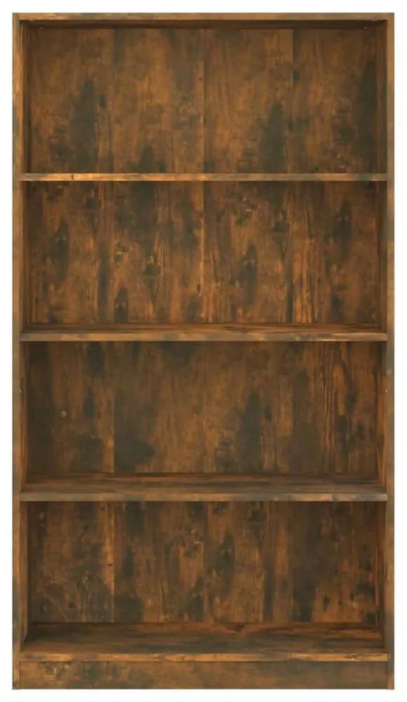 Petromila 4patrová knihovna kouřový dub 80 x 24 x 142 cm kompozitní dřevo