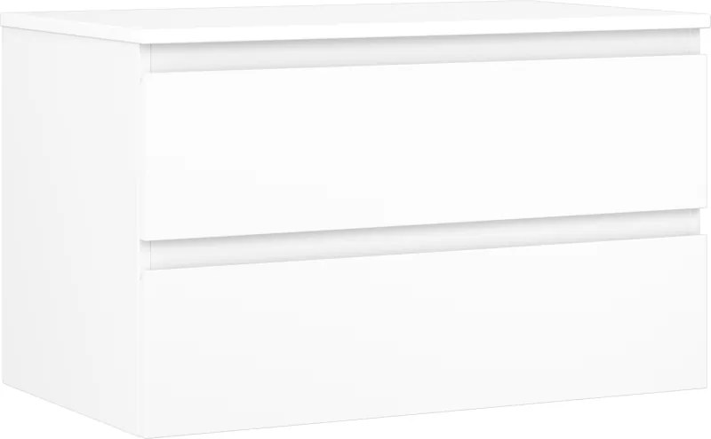 Mexen Orio, koupelnová skříňka 80 cm s horní částí, 2 zásuvky, bílá matná, 91A10-08047-2-BFFC01