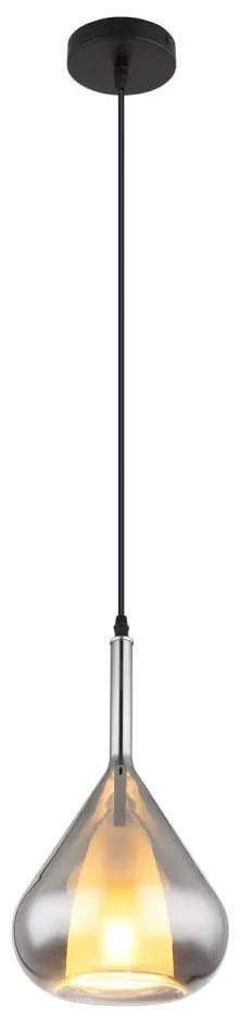 Globo 15542 - Lustr na lanku GEEKY 1xE27/60W/230V pr. 20 cm černá