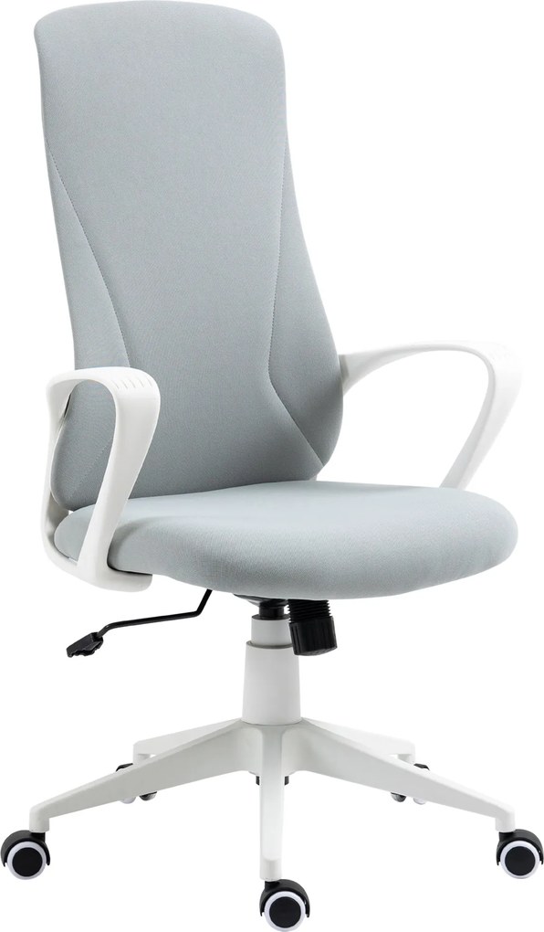 Kancelářská židle Vinsetto s funkcí naklápění, výškově nastavitelná, ergonomická počítačová židle, otočná PC židle pro domácí kancelář, pružná látka,…