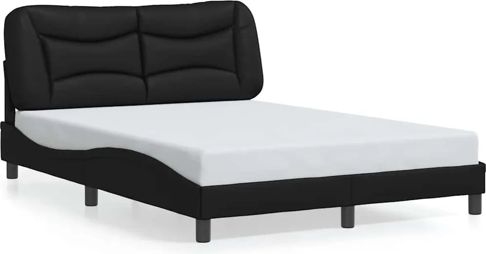 Rám postele bez matrace Hvar černý 120 x 200 cm umělá kůže 3207988