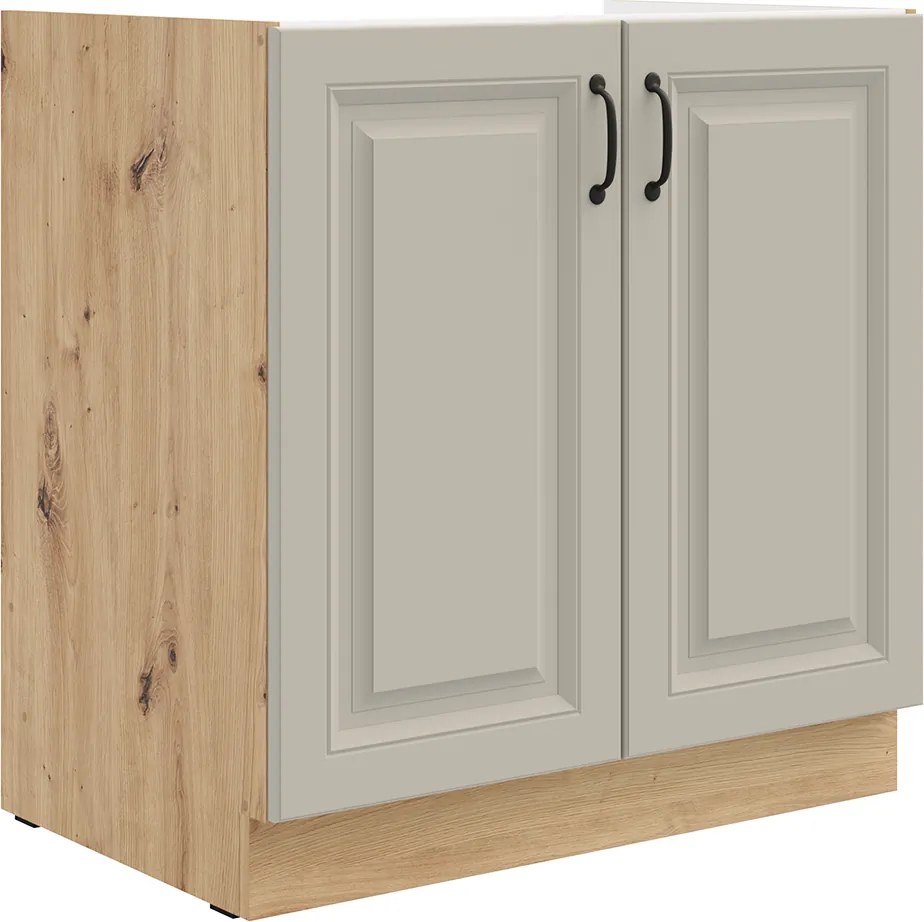 STILO ac | dolní skříňka 80 ZL 2F dřezová | 80 cm | artisan/světle šedá