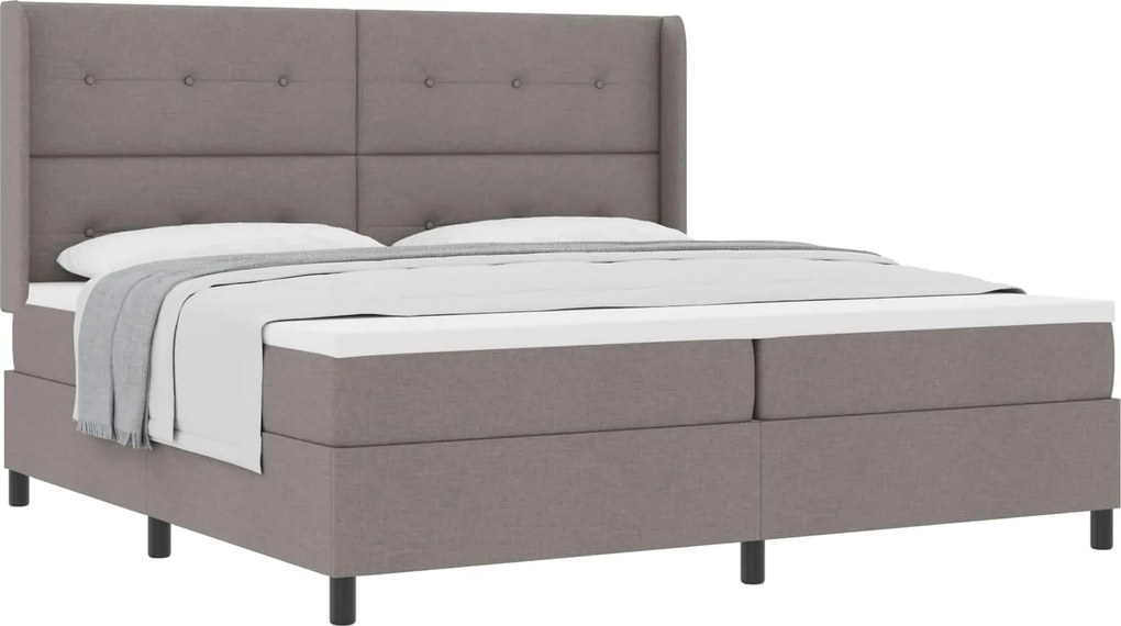 Postel s boxspringem s polštářem Taupe 200 x 200 cm textil 3341669