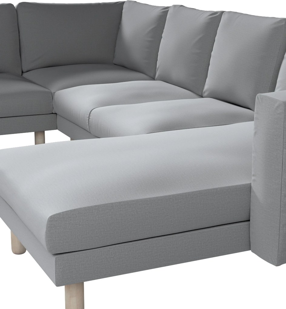 Potah na pohovku IKEA Norsborg rohová, 5-místná se šezlongem barva šedá látka sametová