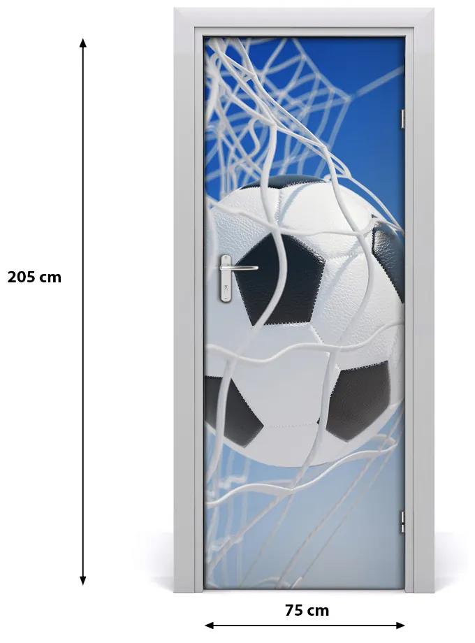 Fototapeta samolepící na dveře míč v brance 75x205 cm
