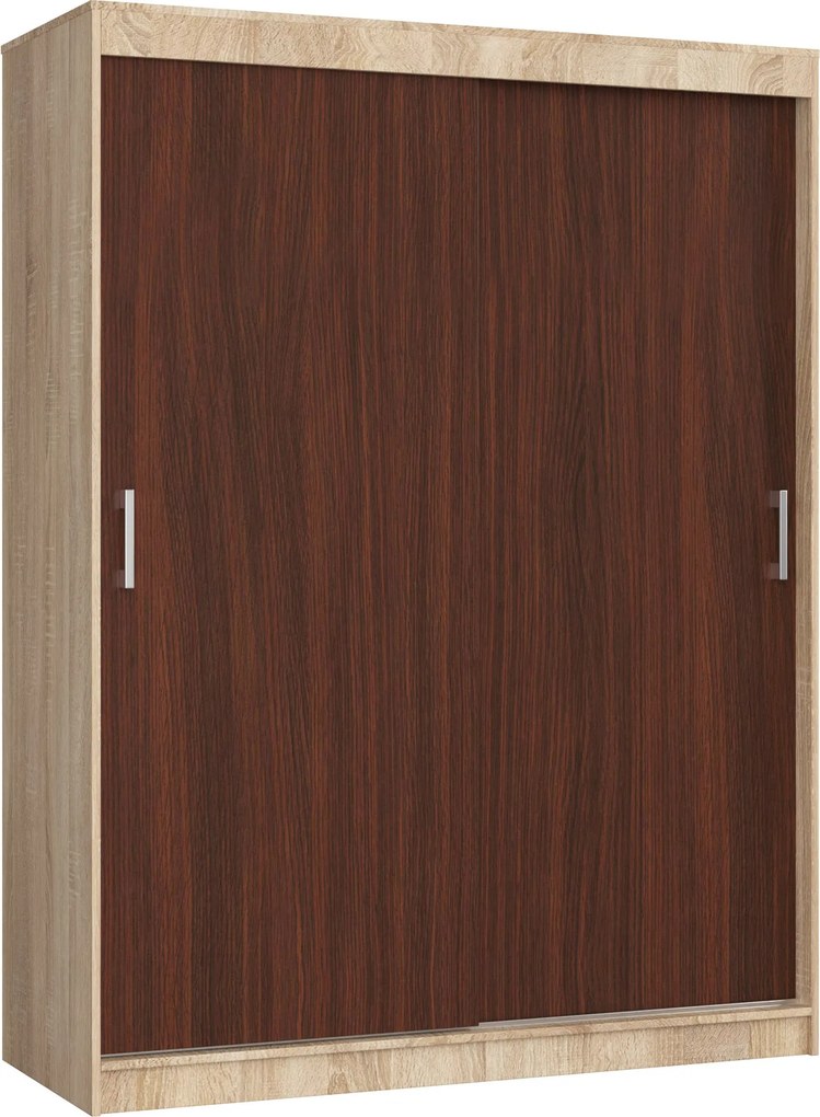 Šatní skříň posuvná Mono 150 cm dub sonoma/wenge
