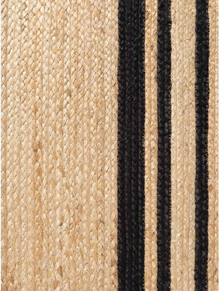 Černý/v přírodní barvě oboustranný/ručně tkaný jutový běhoun 80x250 cm Looma – Hanse Home