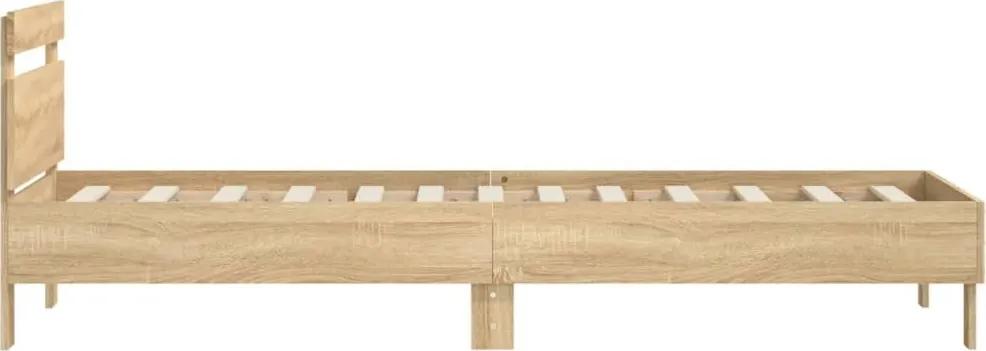 vidaXL Rám postele s čelem 75 x 190 cm kompozitní dřevo [838570] Barva: Černá