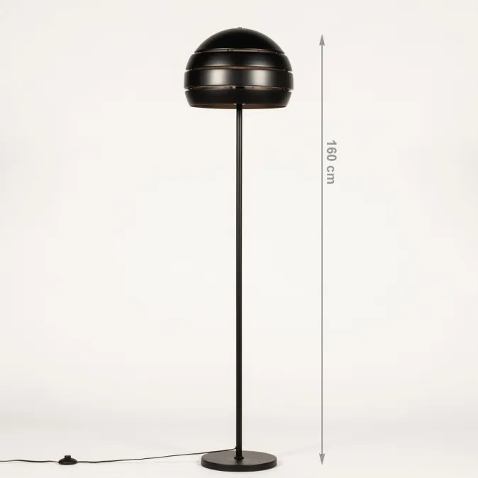 Stojací retro lampa Cantonn Nero and Gold