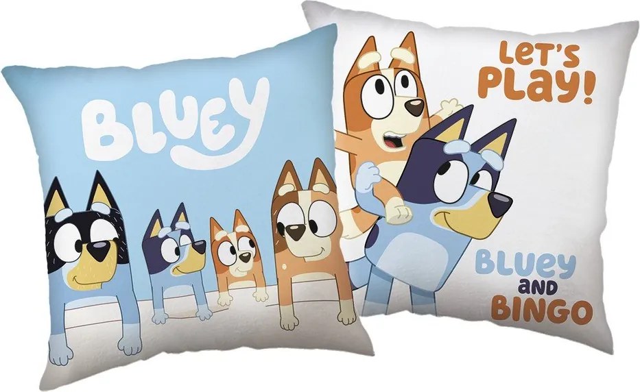 Dětský polštářek ø 40 cm Bluey "Let´s Play" – Jerry Fabrics