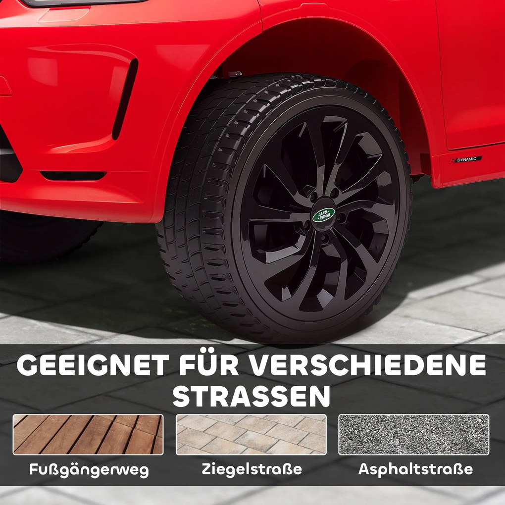 Dětské elektrické autíčko AIYAPLAY 12V Land Rover Discovery Sport s 2,4G dálkovým ovládáním, hudbou, klaksonem, elektrické vozidlo s LED světly, USB/…