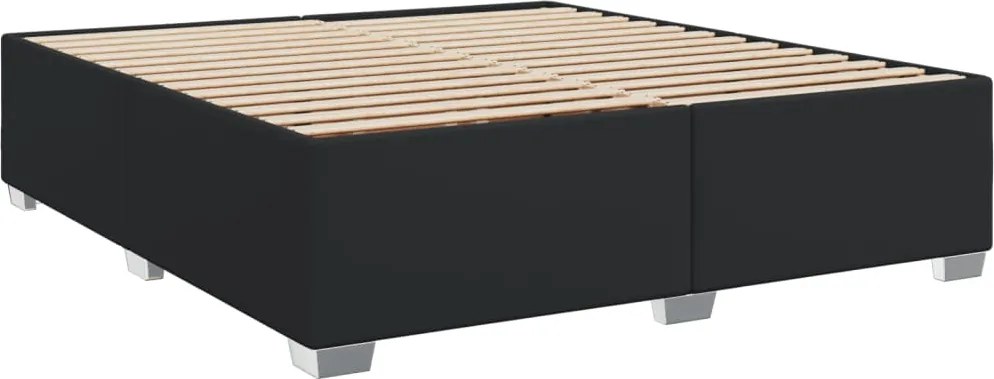 Box spring postel s matrací černá 180x200 cm umělá kůže 3290732
