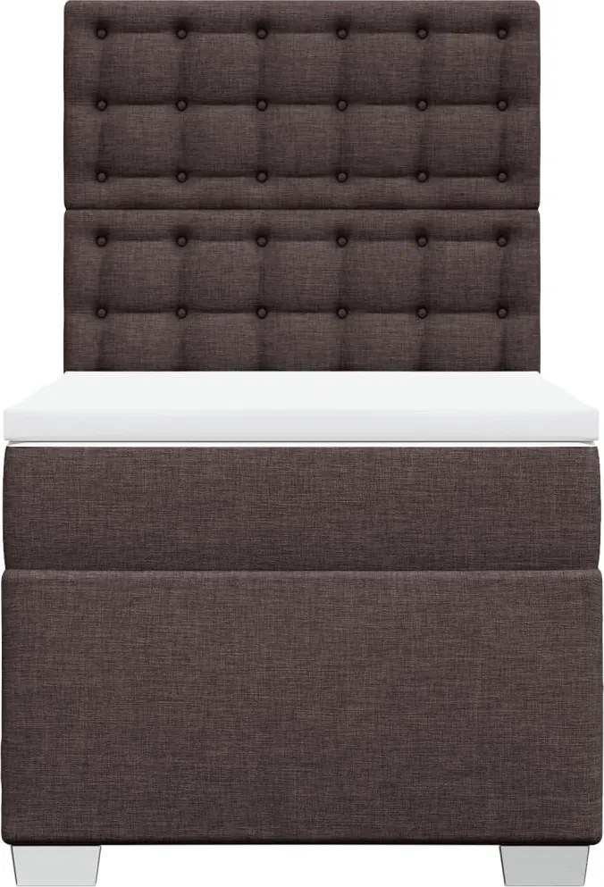 Box spring postel s matrací tmavě hnědá 80x200 cm textil 3290332