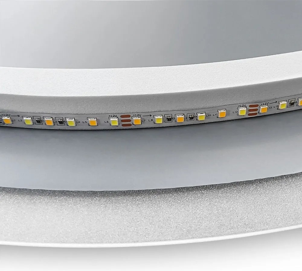 Rea Zrcadlo ⌀70 cm s regulovatelným LED osvětlením