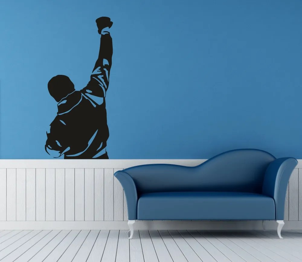 WALLVINIL Samolepky na zeď - Rocky Balboa Barva: Oranžová světlá, Velikost: 125x60 cm