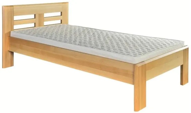 Drewmax LK160 80x200 cm dřevěná postel masiv buk jednolůžko