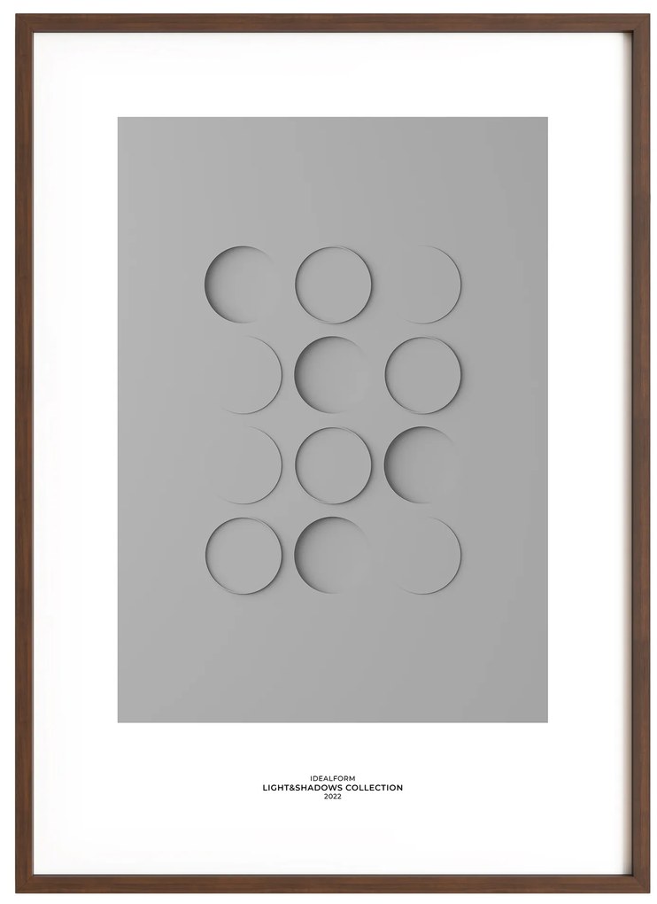 Idealform Poster no. 4 Shadow forms Barva: Silver grey, Velikost: 300x400 mm