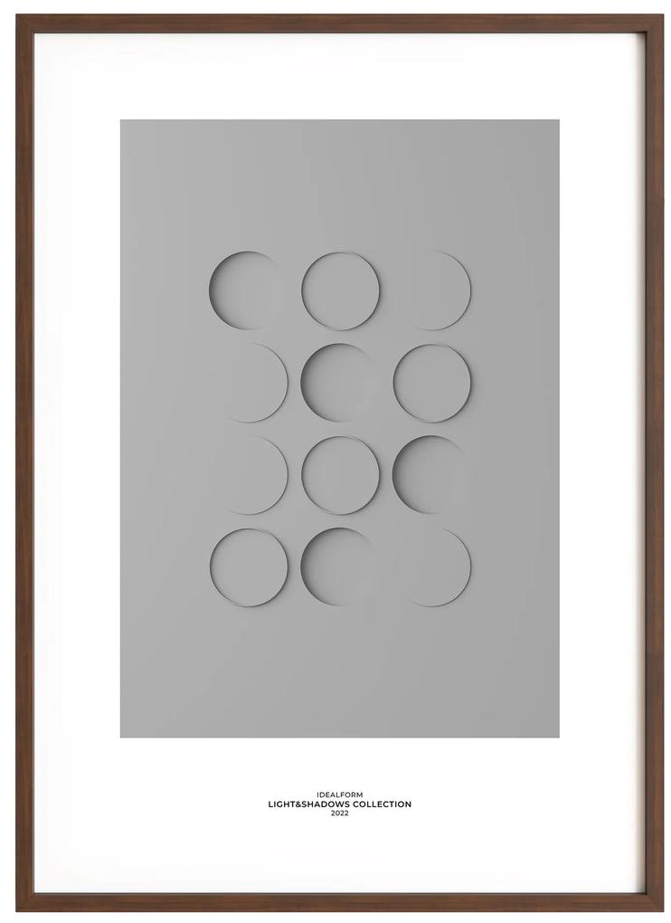 Idealform Poster no. 4 Shadow forms Barva: Silver grey, Velikost: 500x700 mm