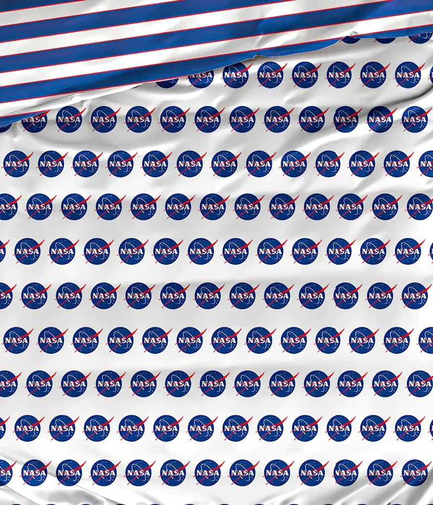 Carbotex povlečení NASA, vesmír na bílé, bavlněný satén, 140x200cm + 70x90cm