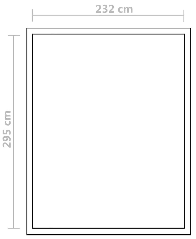 vidaXL Marketos Zpevněný hliníkový skleník s podkladovým rámem 7,55 m²