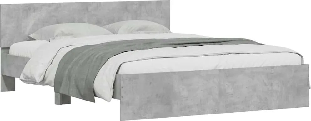 vidaXL Rám postele s čelem 140 x 190 cm Kompozitní dřevo [3207497] Barva: Černá