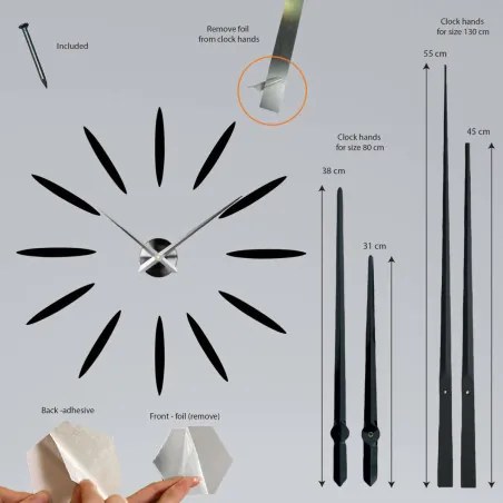 Zrcadlové nástěnné hodiny - Design pro elegantní interiér I SENTOP 12S050