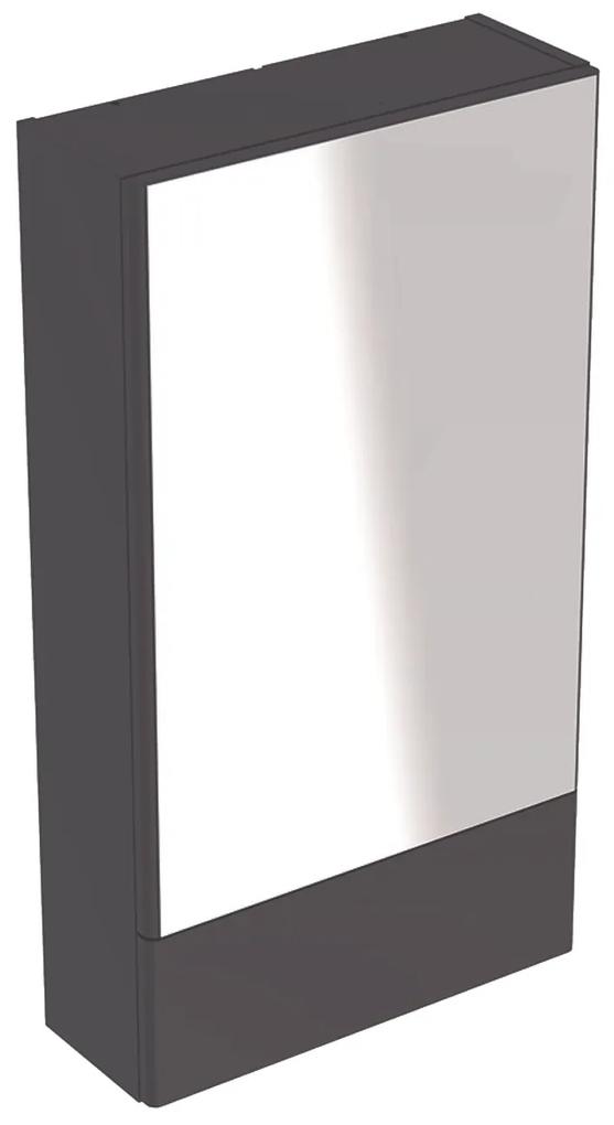Geberit Selnova Square - Zrcadlová skříňka 850x470x176 mm, 2 dvířka, lávová mat 501.413.JK.1